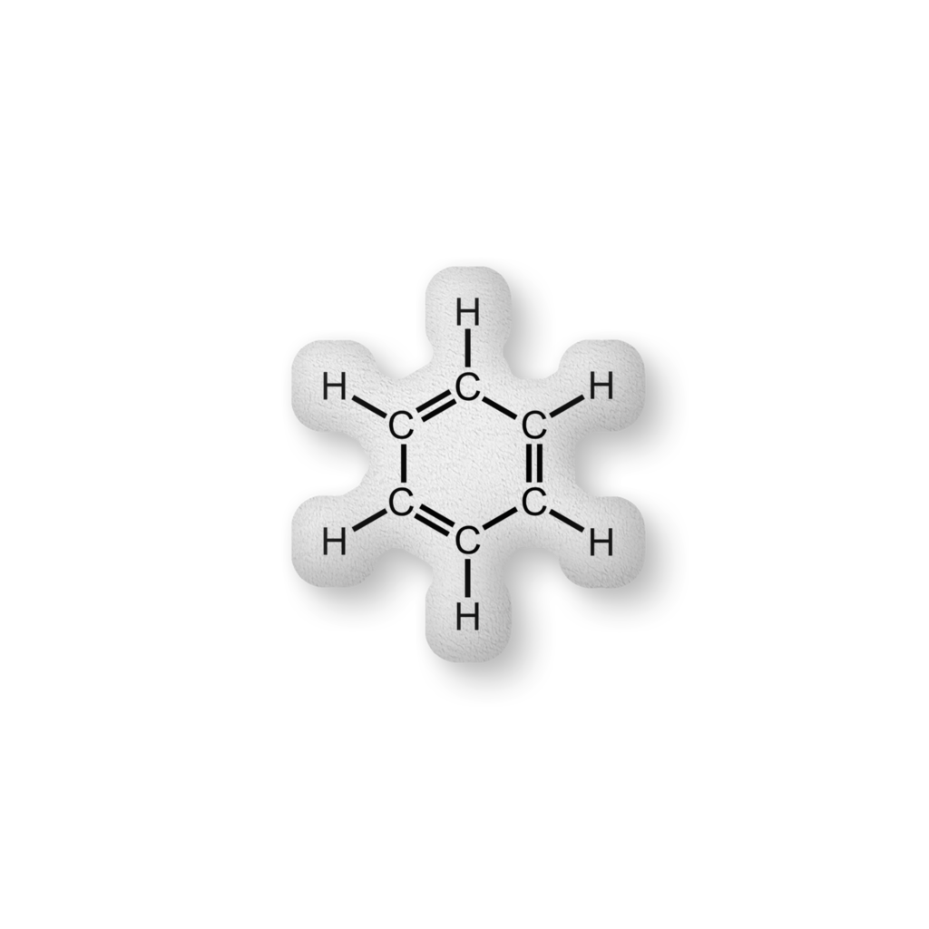 ベンゼン 構造式 ふかふかクッション 中 - kyouzaiya - BOOTH
