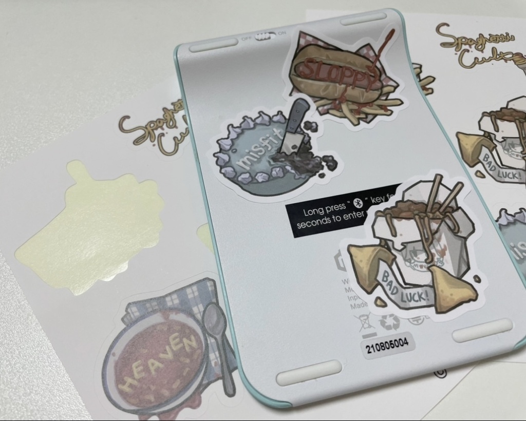 comfy food sticker sheet - spaghetti cult! - BOOTH