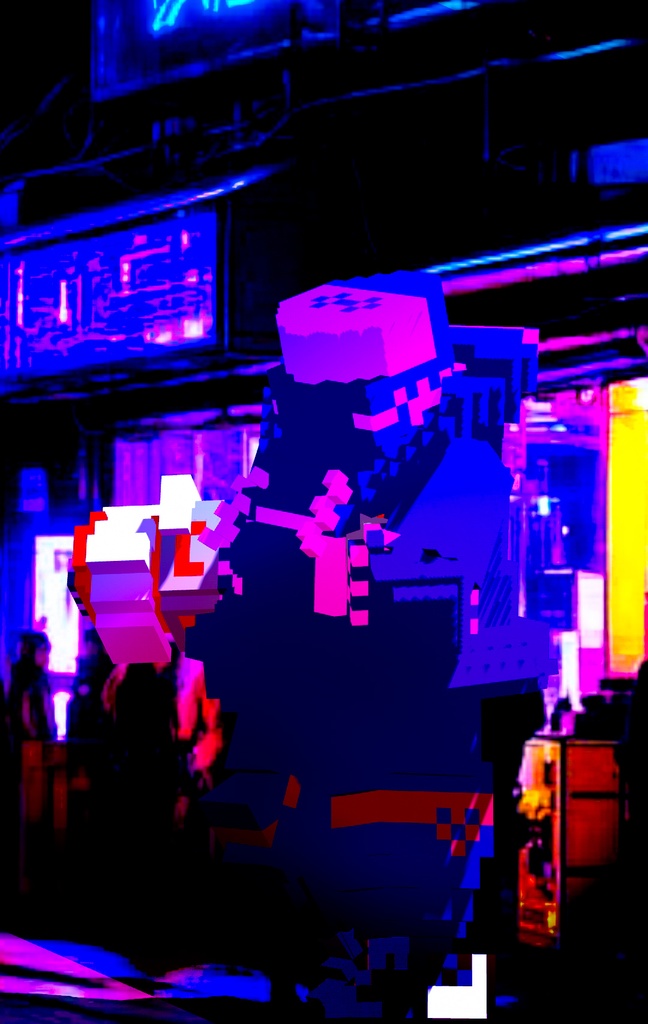 【ボクセルVRM】サイバージャッカー - aaaavrm - BOOTH