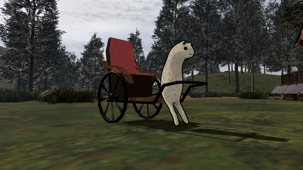 【Akyoになってひっぱるやつ】VRChat アバター「Akyo人力車」 - のりたま3工房 - BOOTH