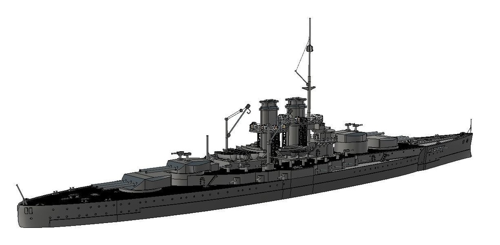 1/700 SMS Ersatz Monarch / オーストリア・ハンガリー二重帝国計画戦艦 エルザッツ・モナルヒ - 森の工作倉庫 - BOOTH