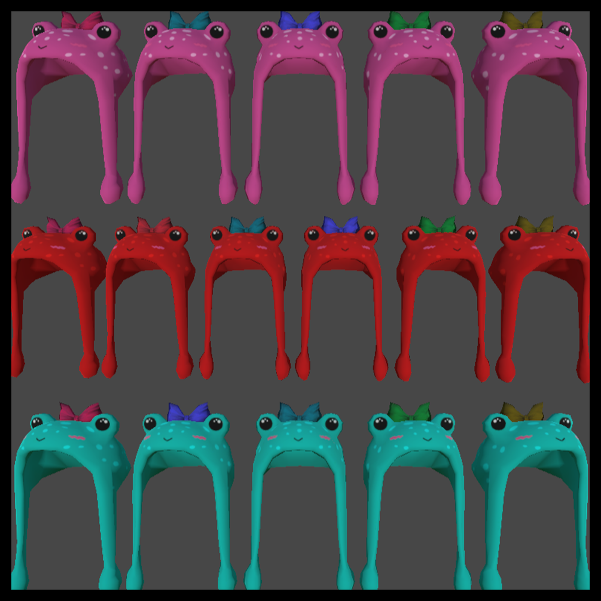 Froggy Hats (Rigged) - neomory - BOOTH