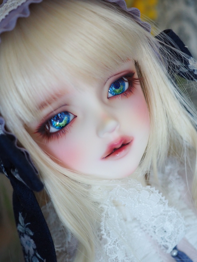 16mm/8.5mm 青空×ミモザ 水彩タイプ 七宝グラスアイ - ラトリエドゥエマイユ - BOOTH