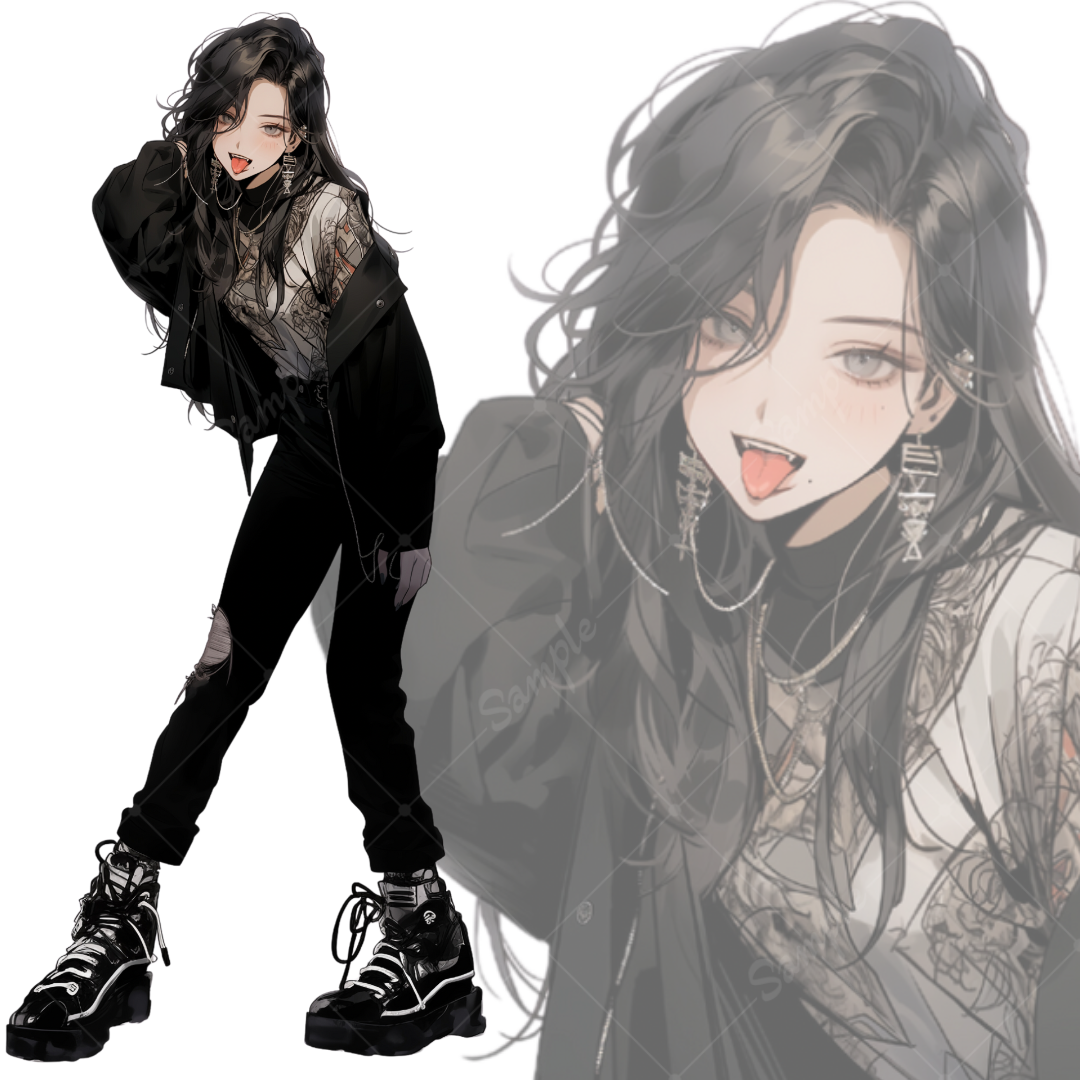 立ち絵素材128 不良 女 - いろはす - BOOTH