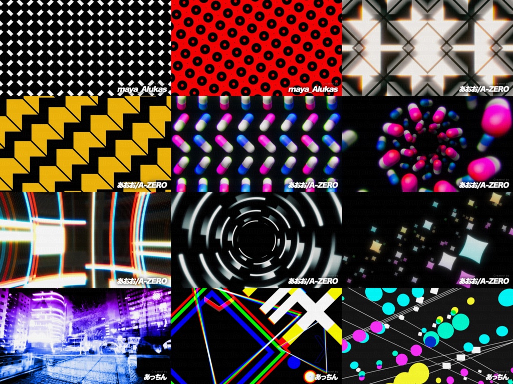 #VVVJ 03 - VJ用途に特化した動画素材集 - A-ZERO - BOOTH