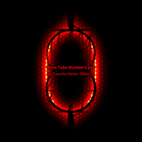Nixie Tube Numbers.psd - Counterfeiter's - BOOTH