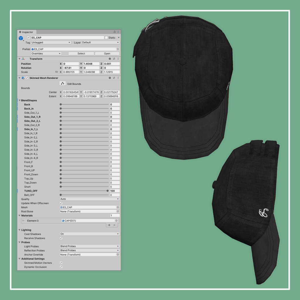【VRChat】ES CAP - えれさとのお店 - BOOTH