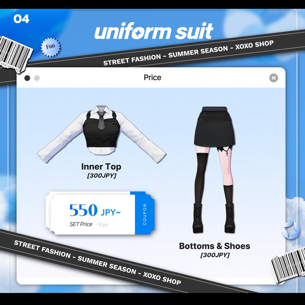 [VROID] uniform suit - xoxo88 - BOOTH