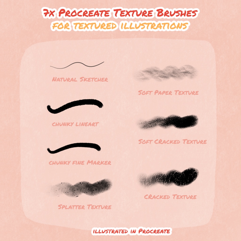 [Paid] Texture - Procreate Brushes - Forestcat Illustration - BOOTH