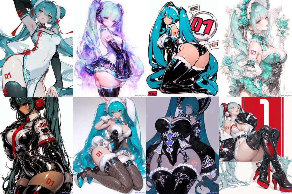 Hatsune Miku illustrations NSFW #01 - pon_pon - BOOTH