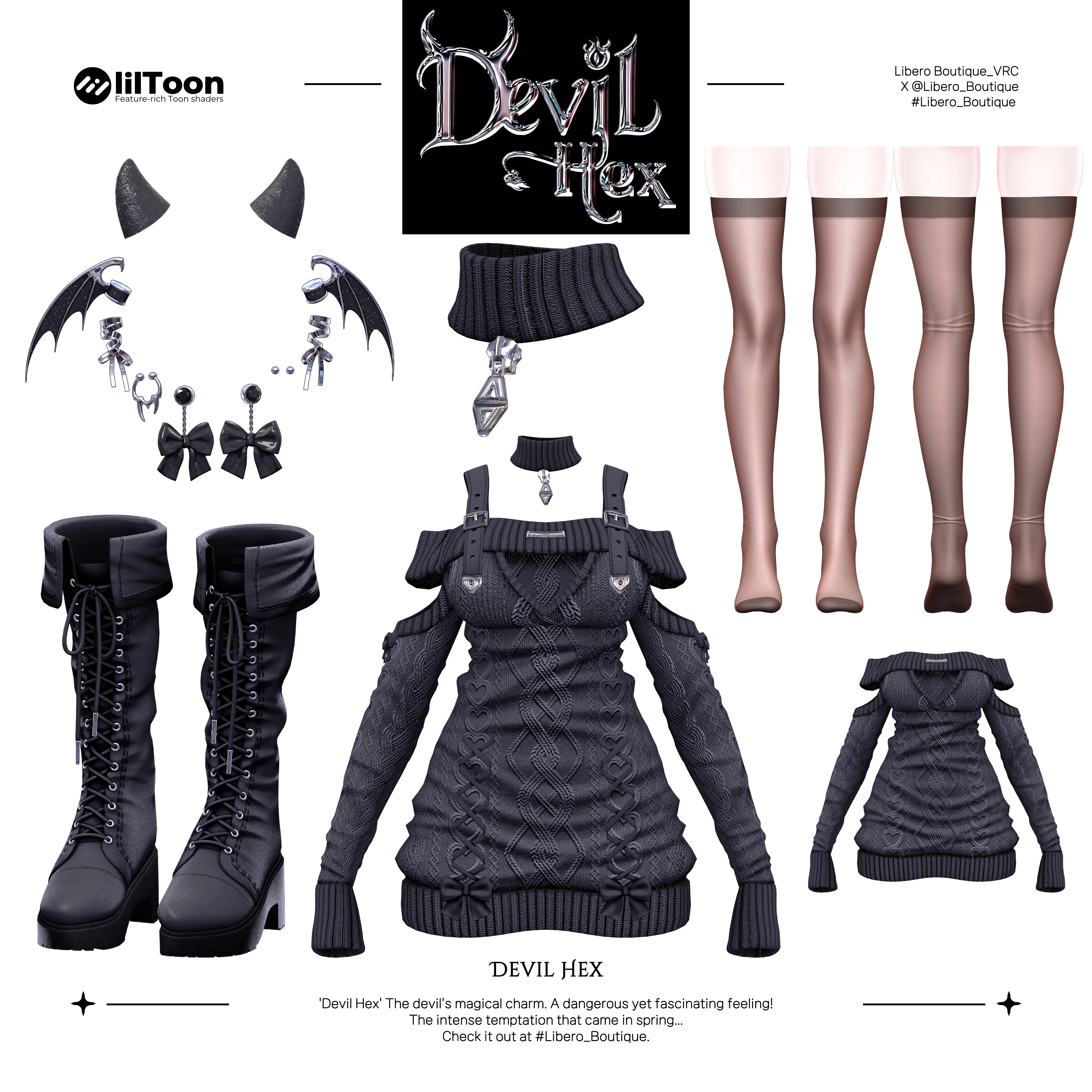 【13アバター対応】😈Devil Hex🖤 #Libero_Boutique - Libero Boutique - BOOTH