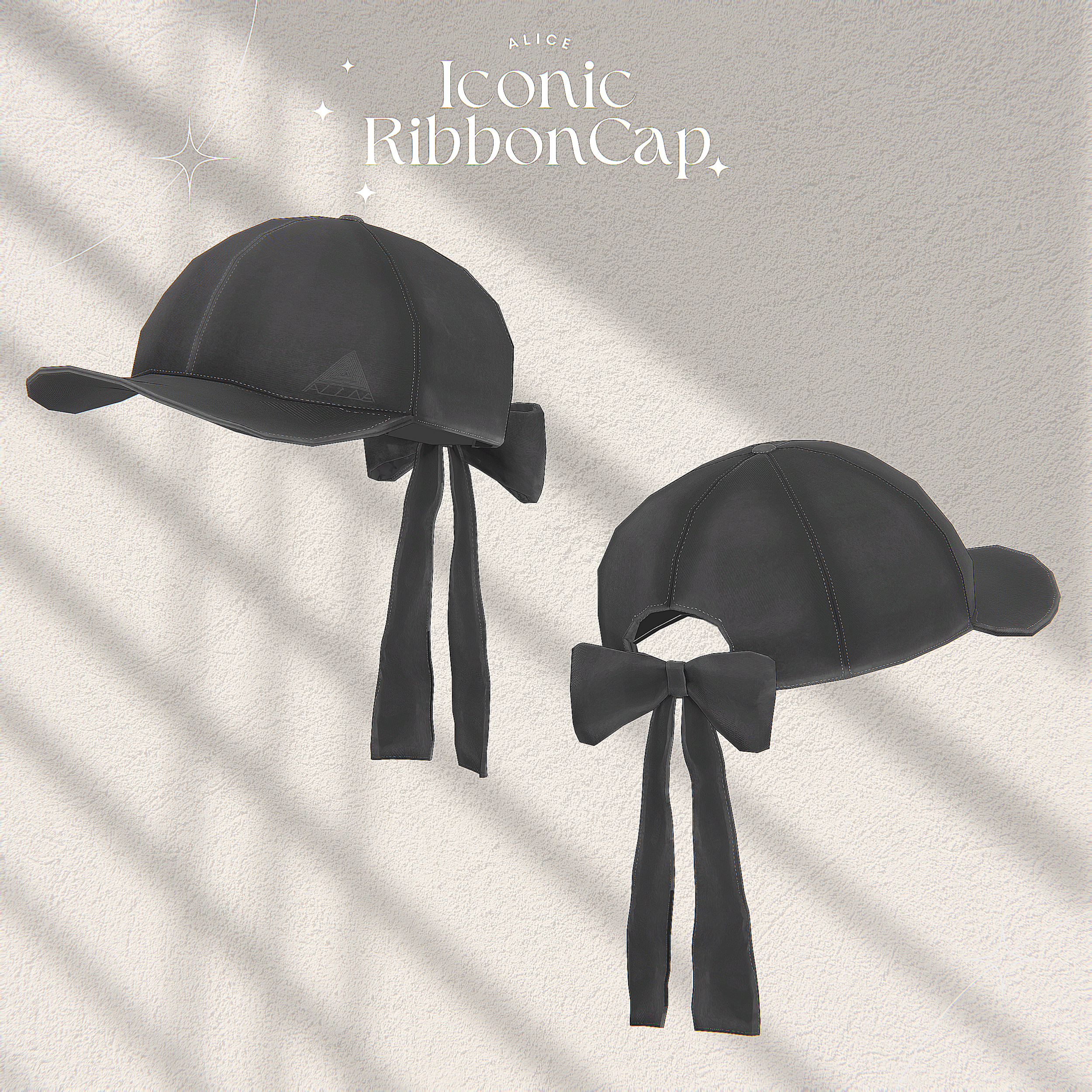 Iconic Ribbon Cap【VRChat向けアクセサリー】 - ALICE - BOOTH