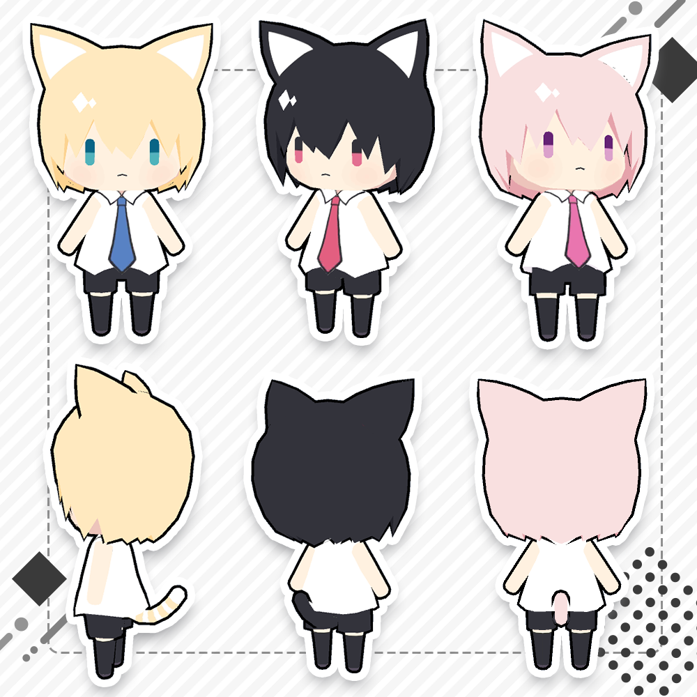 オリジナル3Dモデル「nui くろね君」Quest対応, VRC, Cluster, unity, VRM - 寒天ねこ屋 - BOOTH