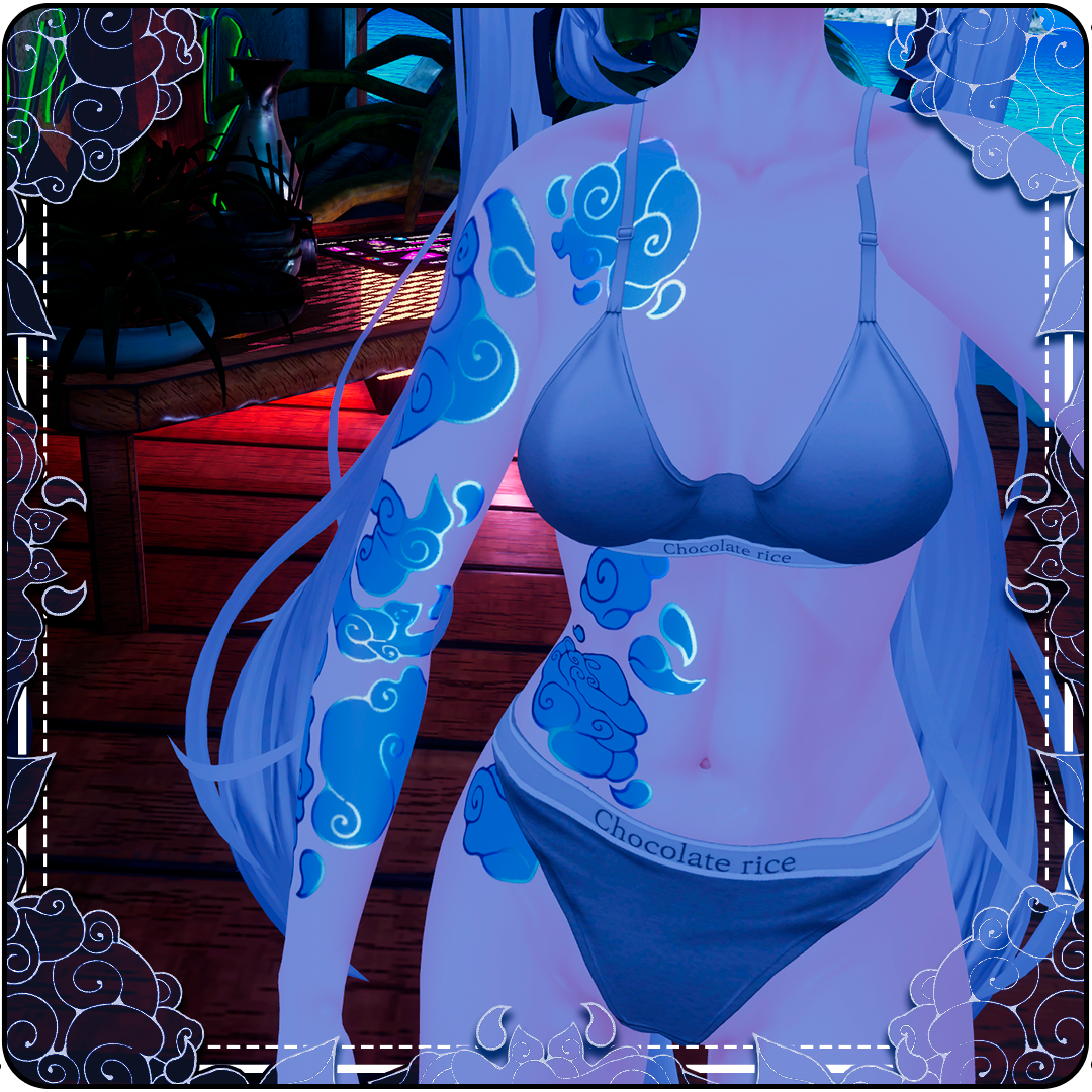 Texture for Sio avatar of Jinx's tatto Sioの身体のテクスチャーJINX - nellyshop - BOOTH