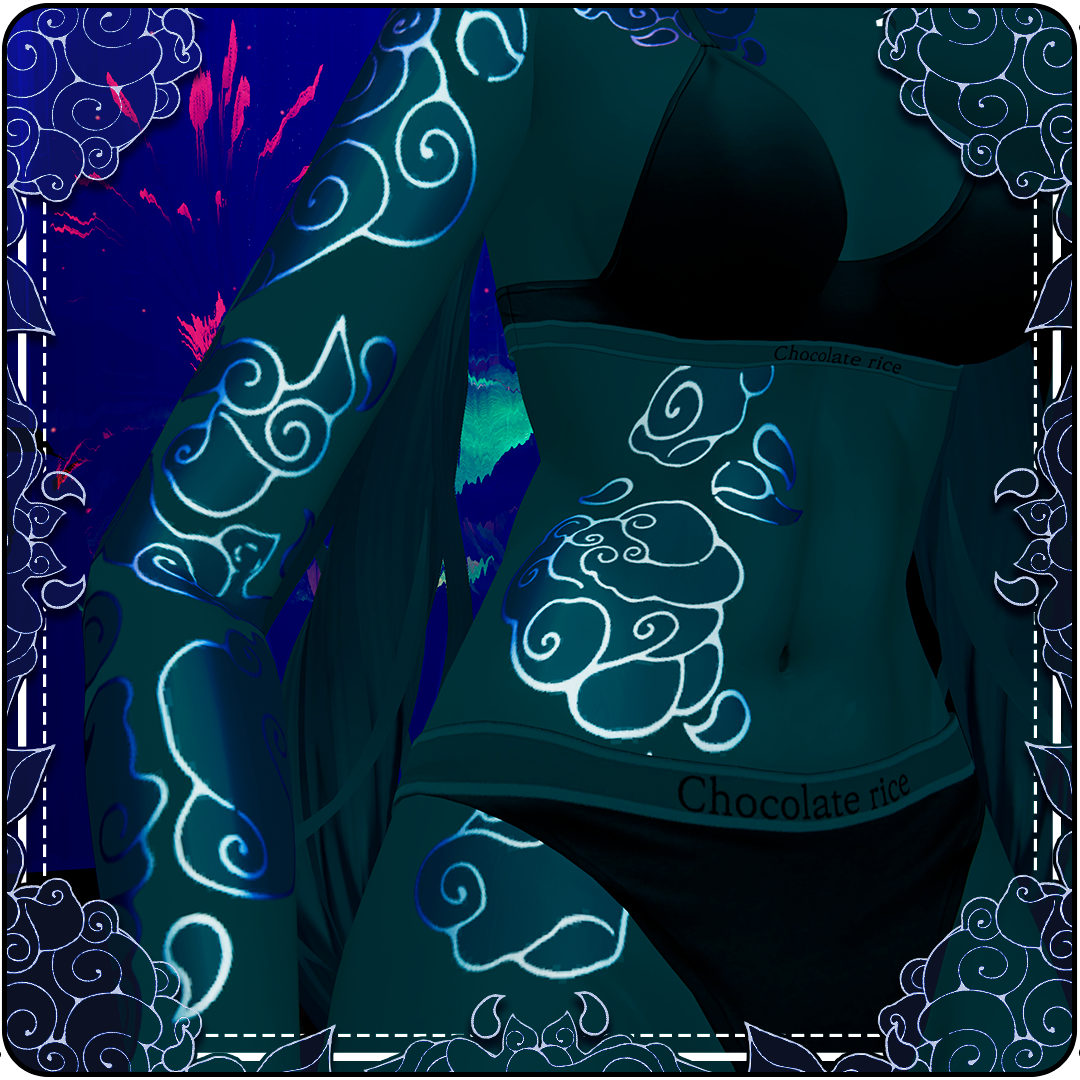 Texture for Sio avatar of Jinx's tatto Sioの身体のテクスチャーJINX - nellyshop - BOOTH