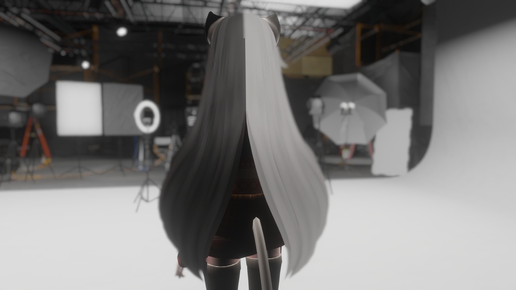 Moa Half Twin (モアハーフツインテール) TEXTURE B&W - Lil Texture - SHOP - - BOOTH