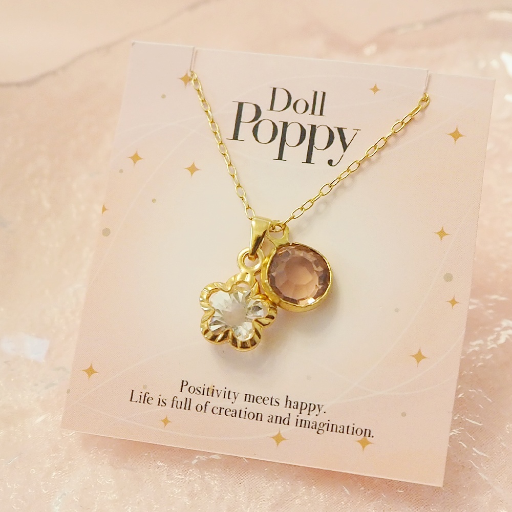 ドール用ネックレス フラワーモチーフ - poppy - BOOTH