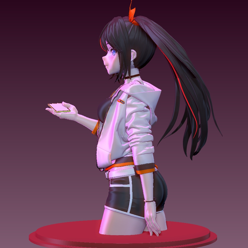 オリジナルキャラクターのスカルプトモデル(ZPR) - The sculpted model of a original character(ZPR) - YUU_CG - BOOTH