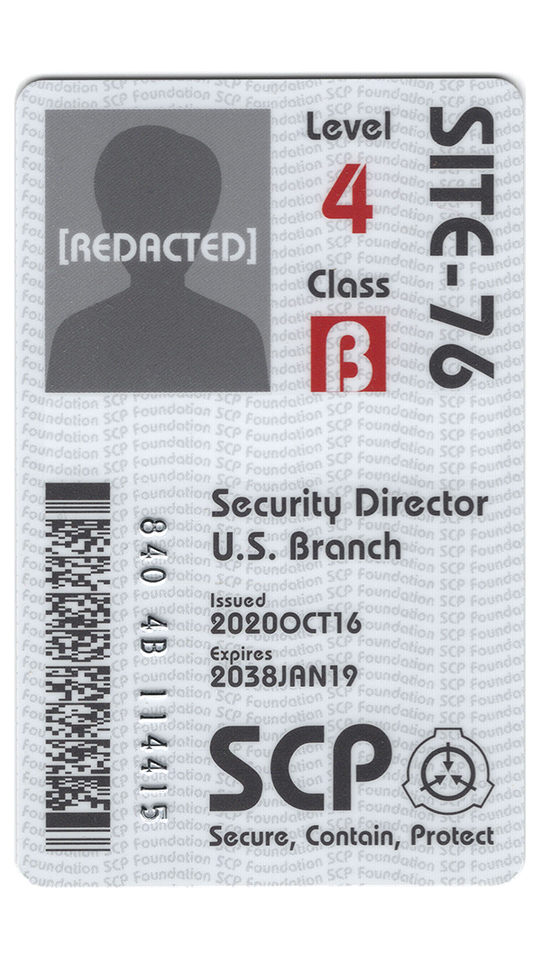 SCP財団 記名式認証カード - ほくしん堂 - BOOTH