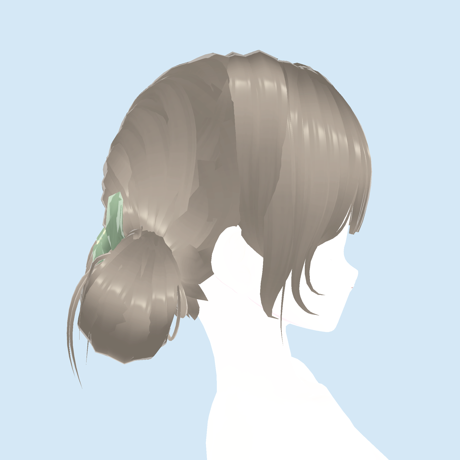 【Vroid】Low twin bun hair ローツインバーンヘア - melonzzam - BOOTH