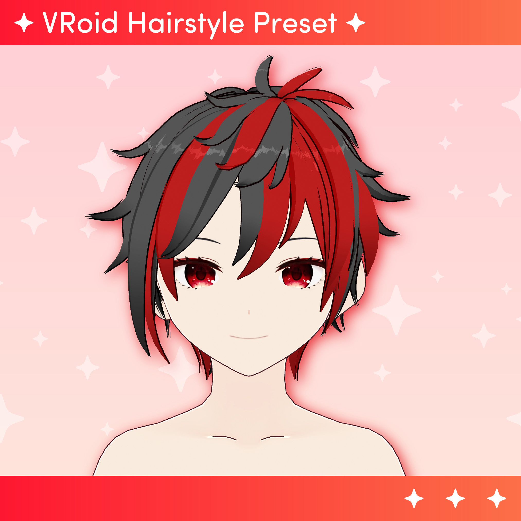 [VRoid] Short Hair / 髪型 男女兼用 アシンメトリーショート - Kupopo Shop - BOOTH