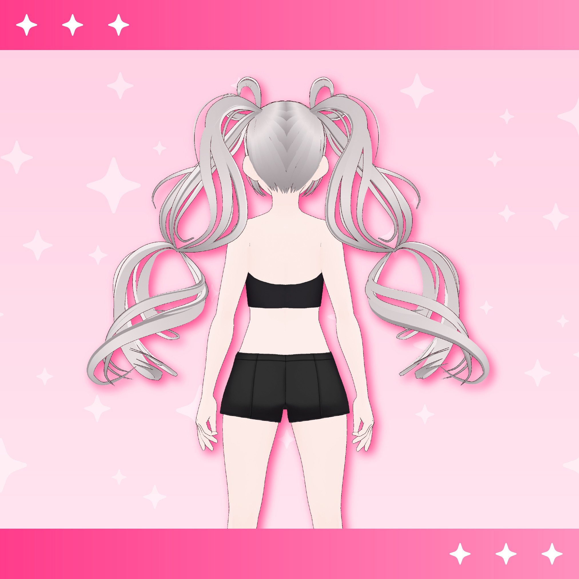 [VRoid] Twin tails Hair / 髪型 カールツインテール - Kupopo Shop - BOOTH