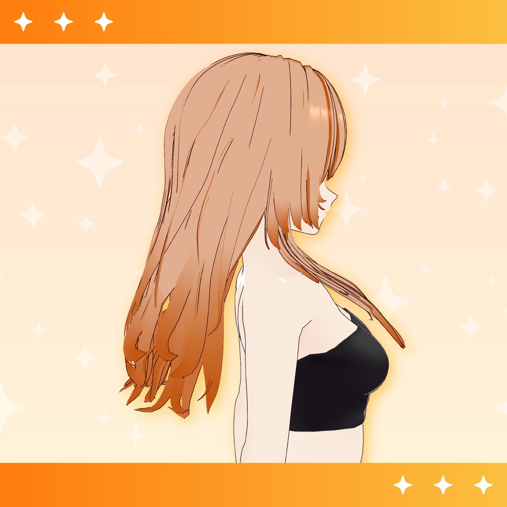 [VRoid] Long hair / 髪型 ウェーブ ロングヘア - Kupopo Shop - BOOTH