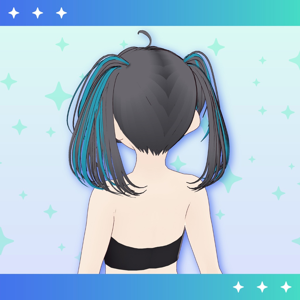 [VRoid] Twin tails Hair / 髪型 レイヤー ツインテール - Kupopo Shop - BOOTH