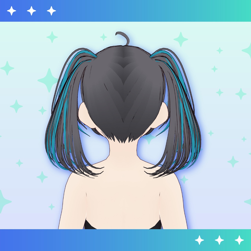 [VRoid] Twin tails Hair / 髪型 レイヤー ツインテール - Kupopo Shop - BOOTH