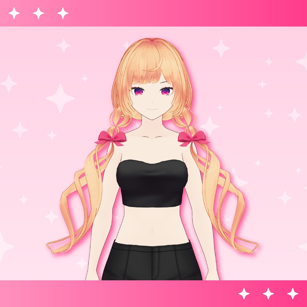 [VRoid] Bow twin tails Hair / 髪型 リボンツインテ - Kupopo Shop - BOOTH