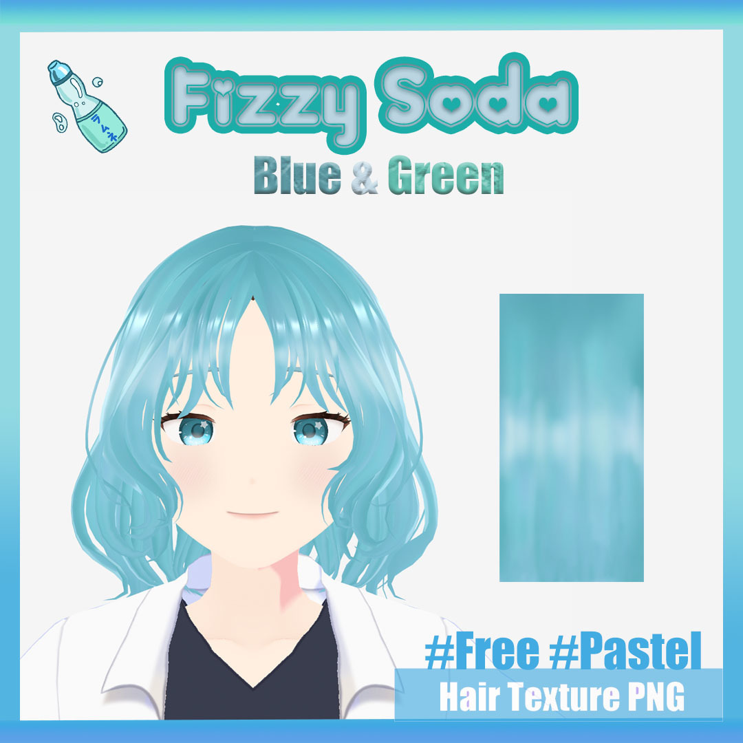 Fizzy Soda Hair Texture/ 泡立つソーダ髪のテクスチャー - Aoi Plum Boutique - BOOTH