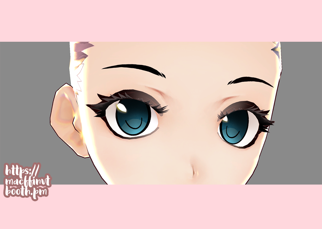 Sharp eyeliner - Vroid studio - Macffin - BOOTH