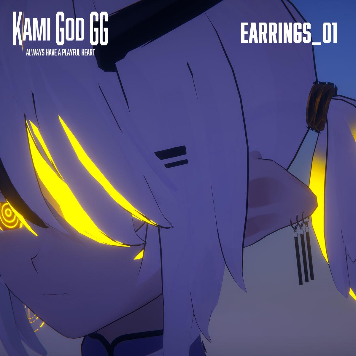 【VRChat想定】PB対応 神GODピアス001 イヤリング / pierced earrings - kamigodgg - BOOTH