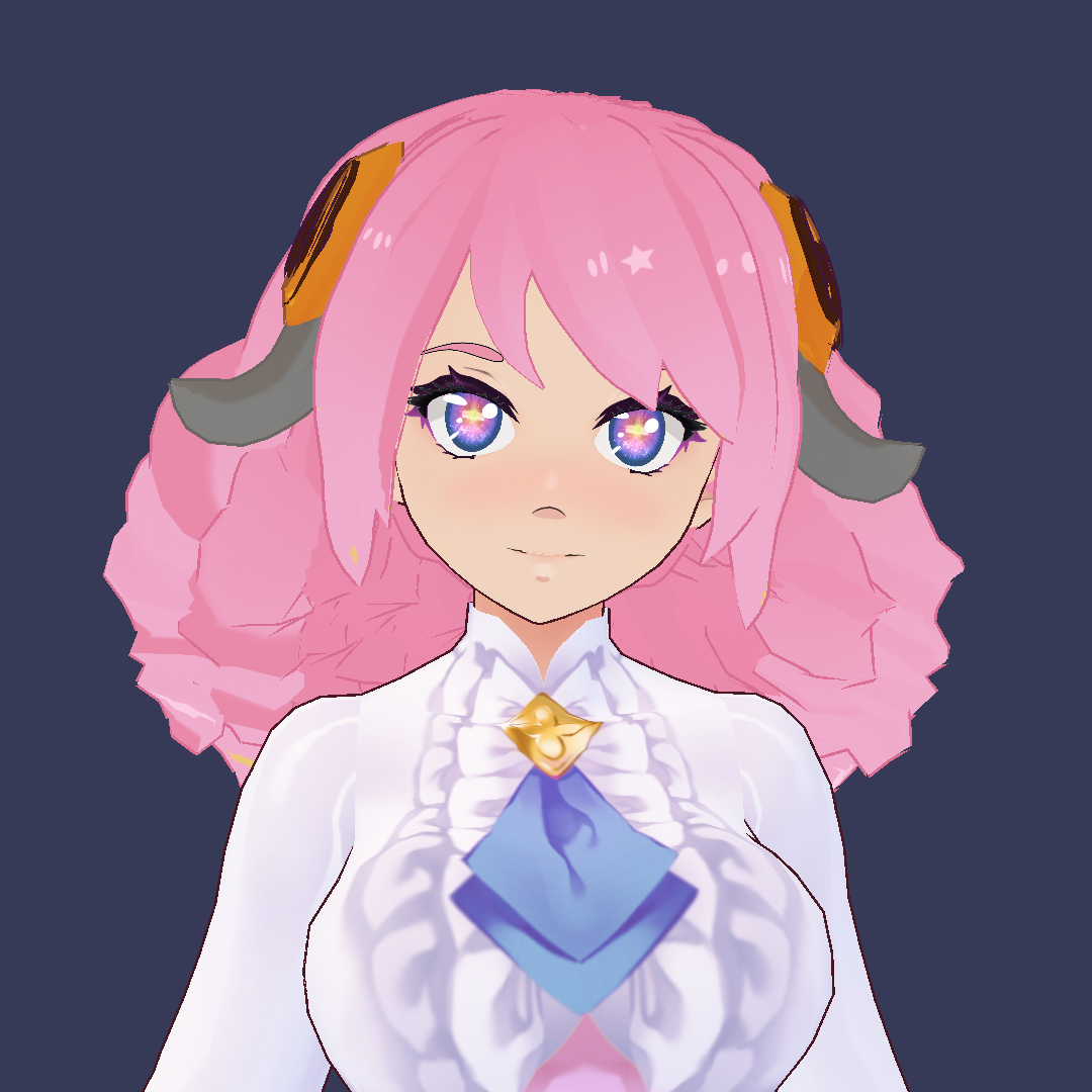 Vroid Curl Pink Hair Preset - Pink sheep - Kitzoomer - BOOTH