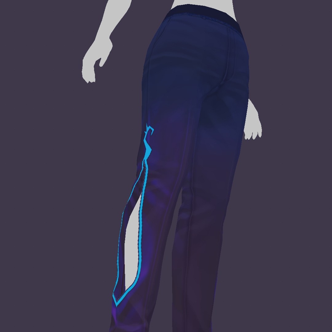 Vroid Pants Blue Fantasy - Kitzoomer - BOOTH