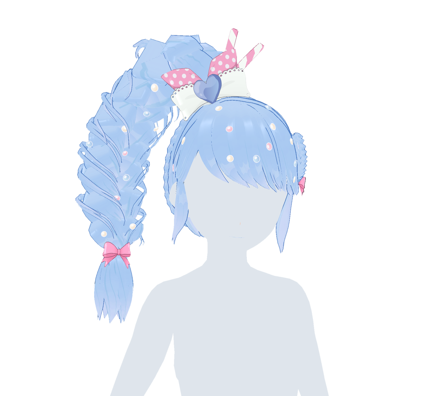 Hair Preset Vroid - Sweet Hairstyle🧁 - Kitzoomer - BOOTH