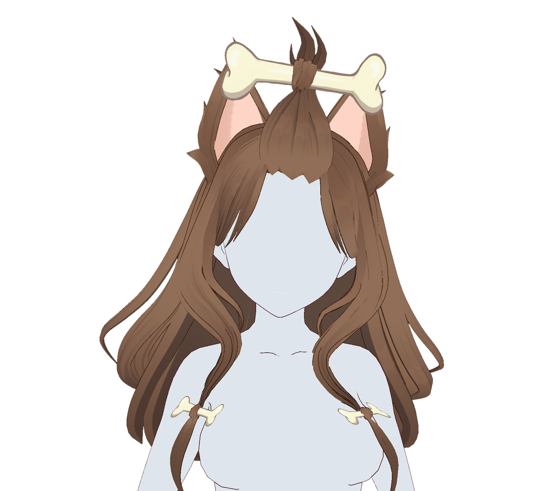 Hair Preset Vroid - Dog Bone 🦴 - Kitzoomer - BOOTH
