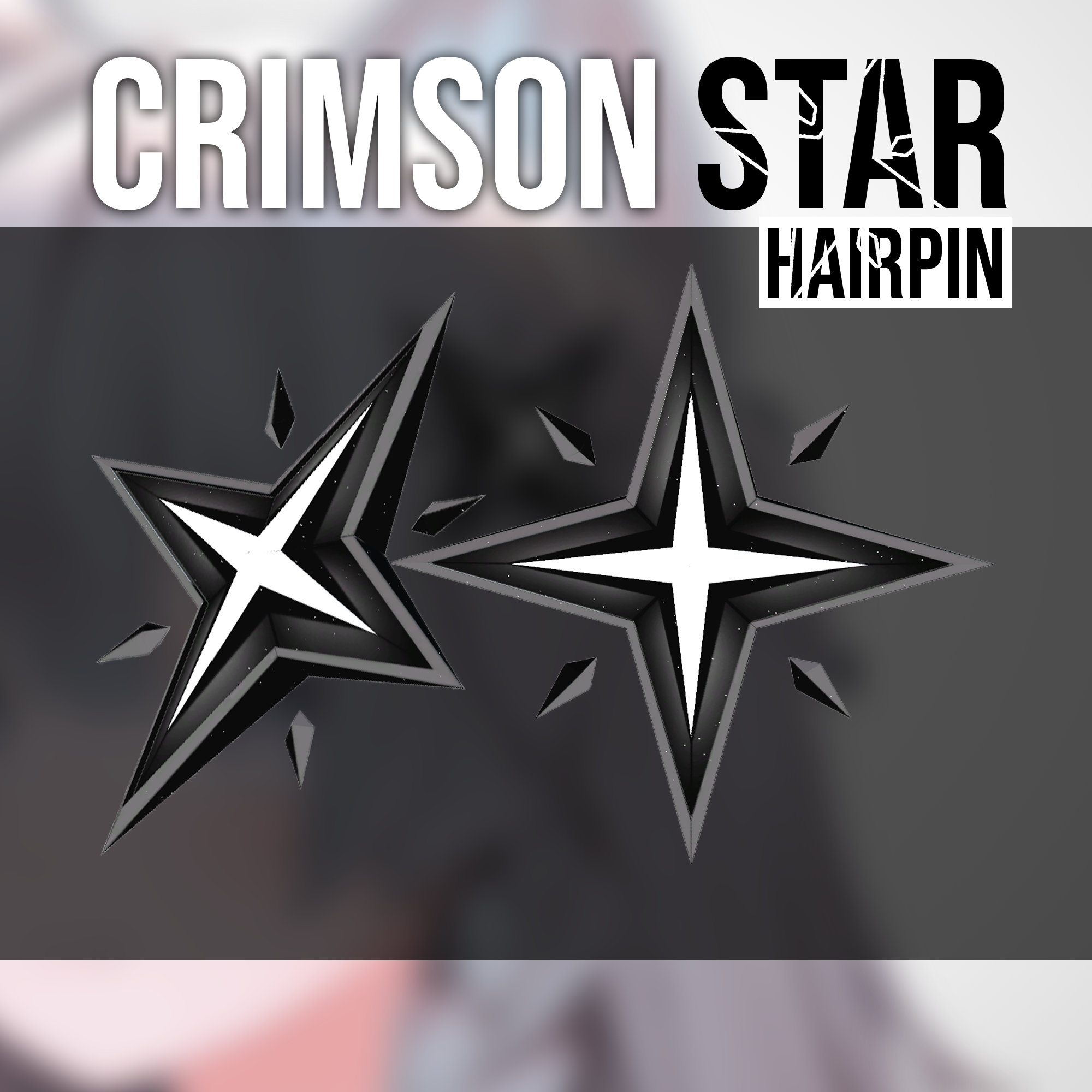 【VRChat】~Crimson Star Hairpin - ykust_ - BOOTH