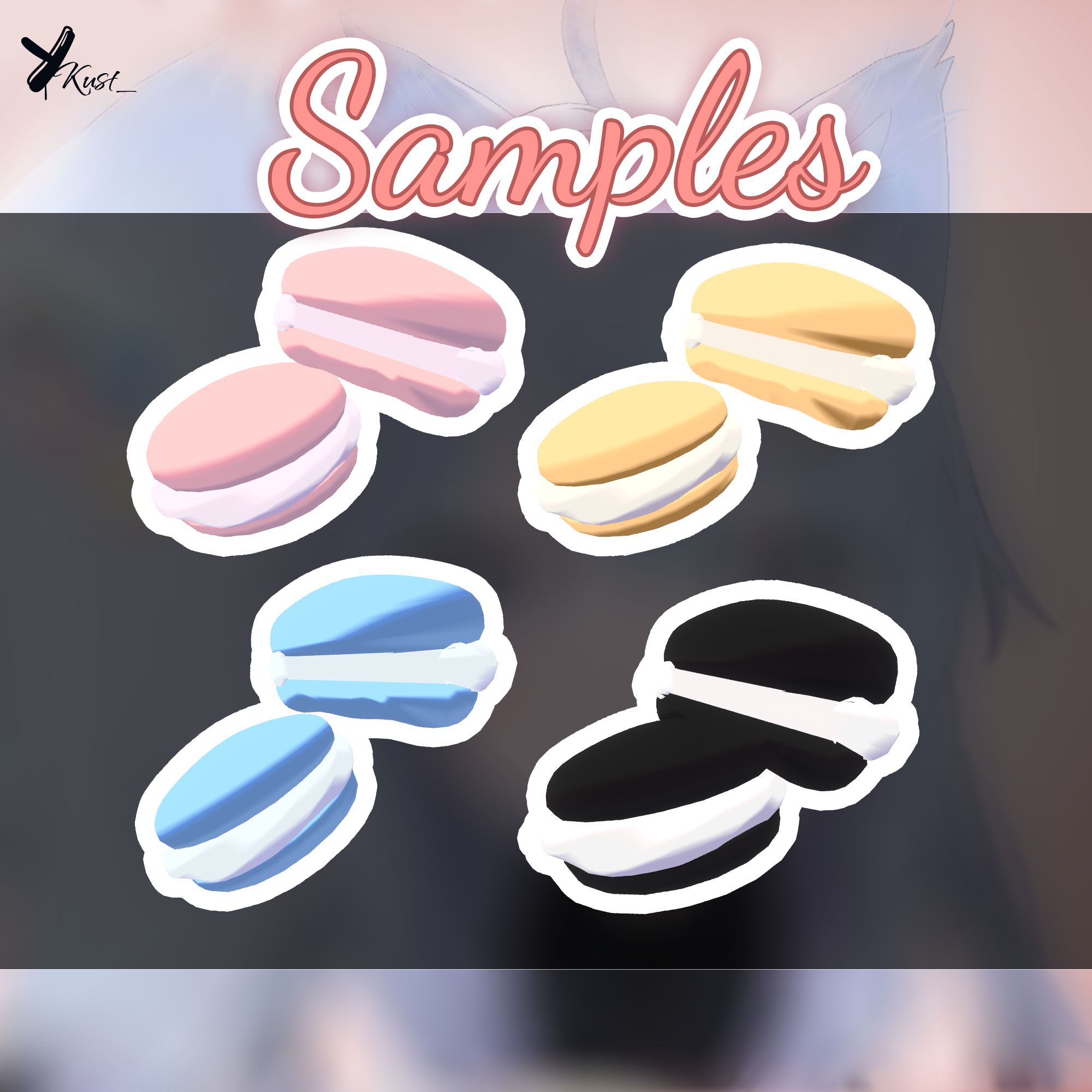 【VRChat】~Sweet Macarons hairpin - ykust_ - BOOTH