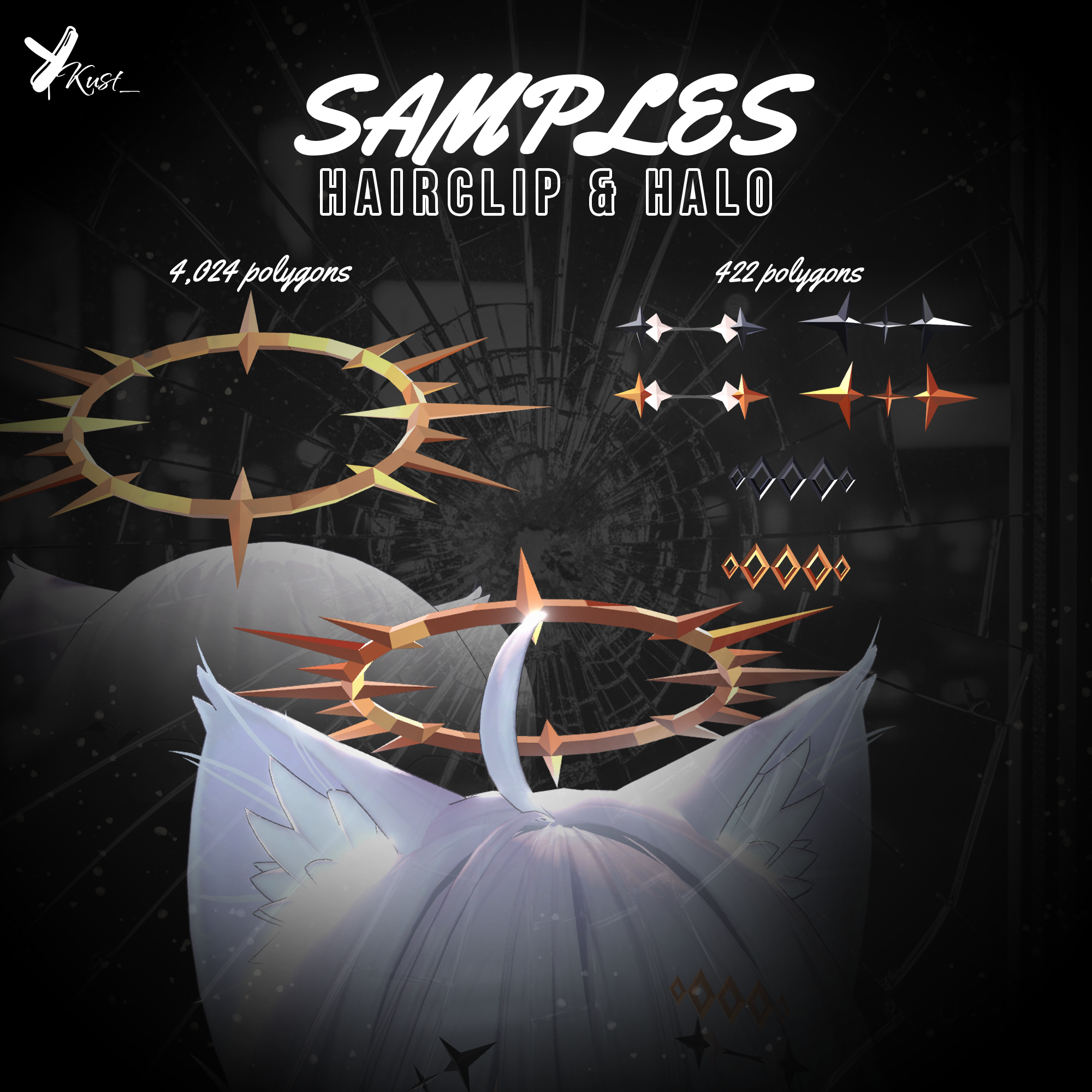 【VRChat】~Atonement Hairclips&Halo - ykust_ - BOOTH