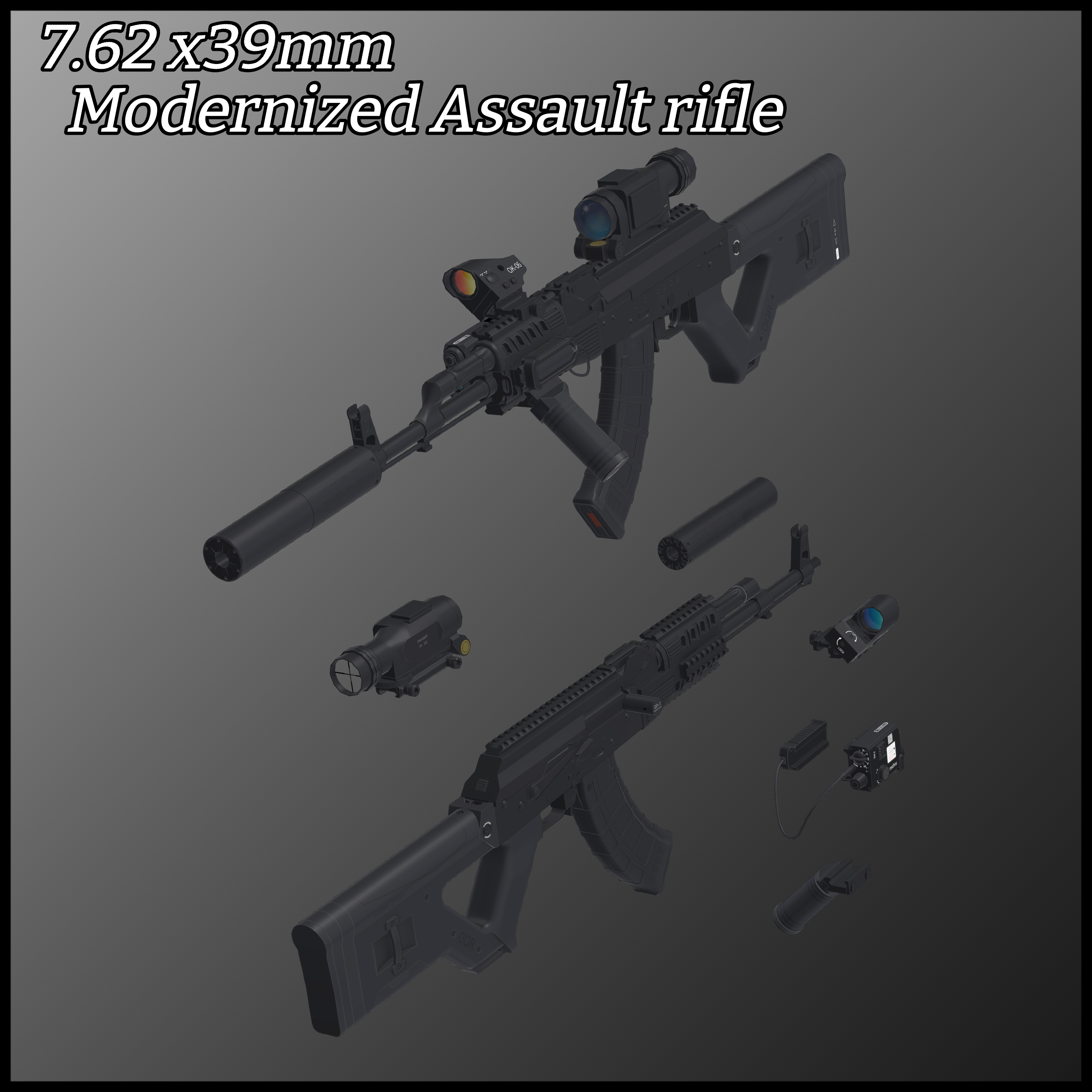 7.62 x39mm Modernized Assault rifle - hajimata雑貨店 - BOOTH