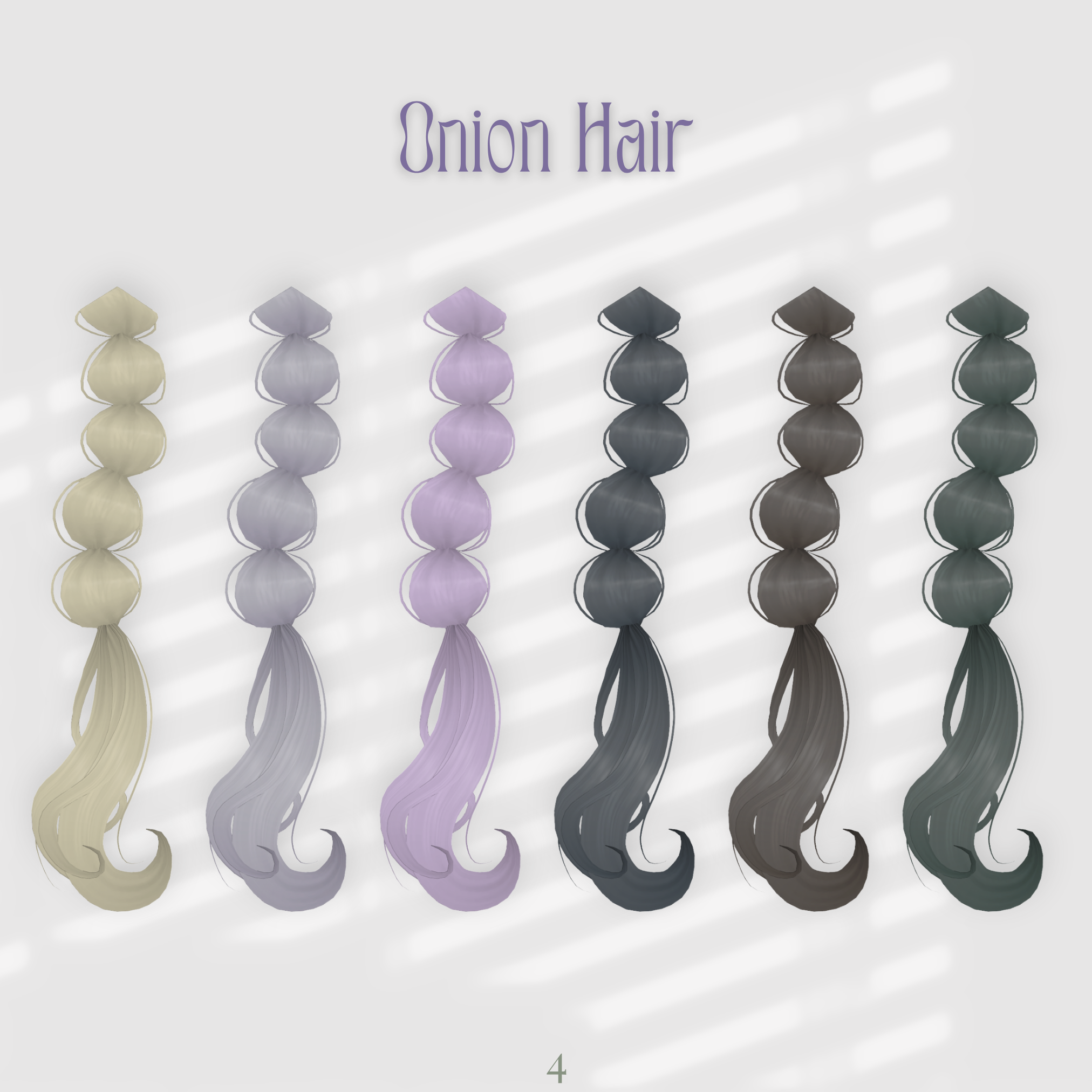 【6colors】Onion Hair Style Set【VRoid】 - Square Suika Shop - BOOTH