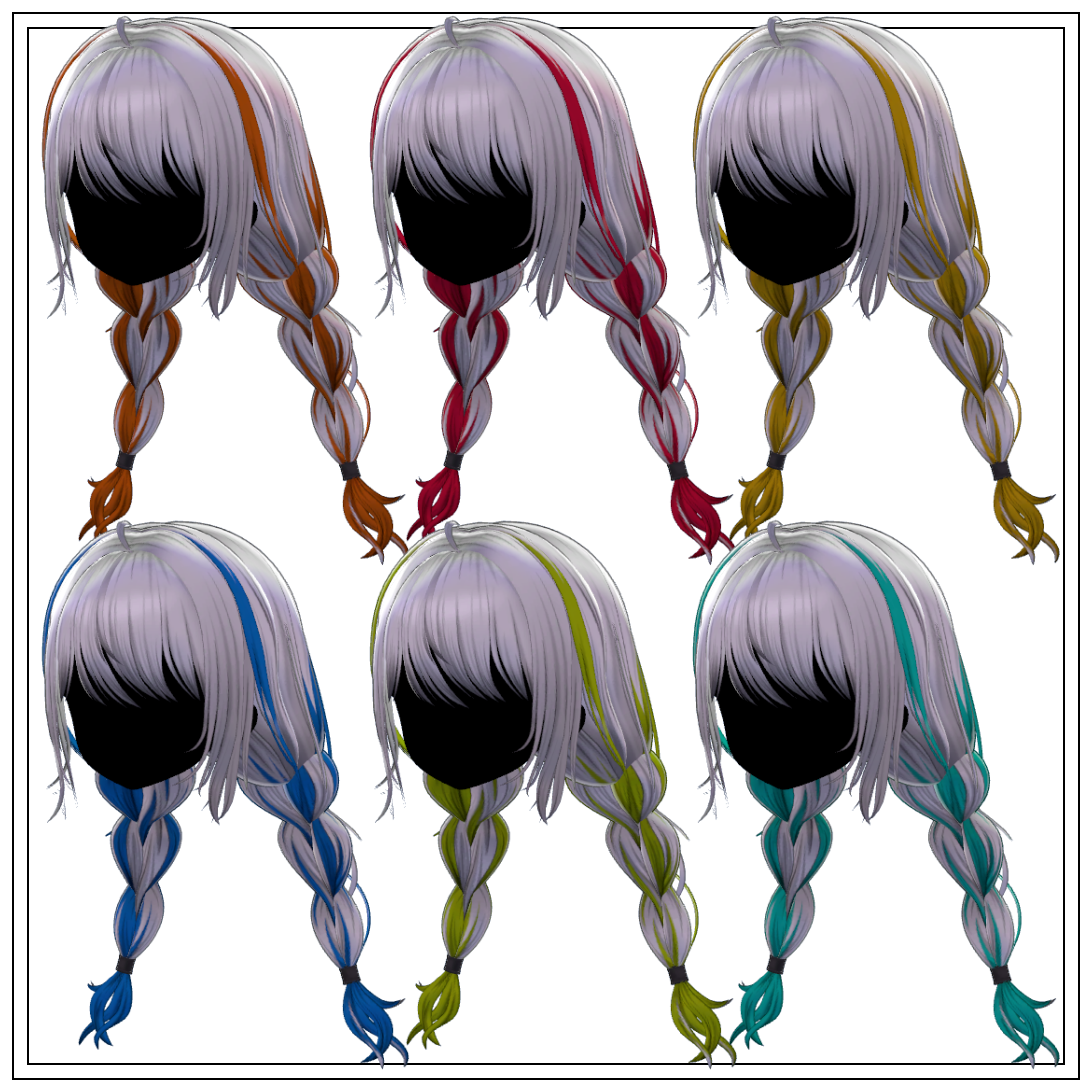 【11 Avatars】Braid Hair - Shop_YahoYaho - BOOTH
