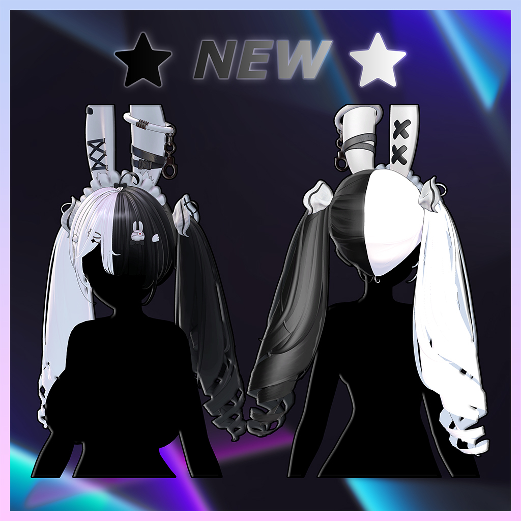 Usamimi TwinTail Highlights Texture 【VRC Hair Texture - Studio4NIMARU ...