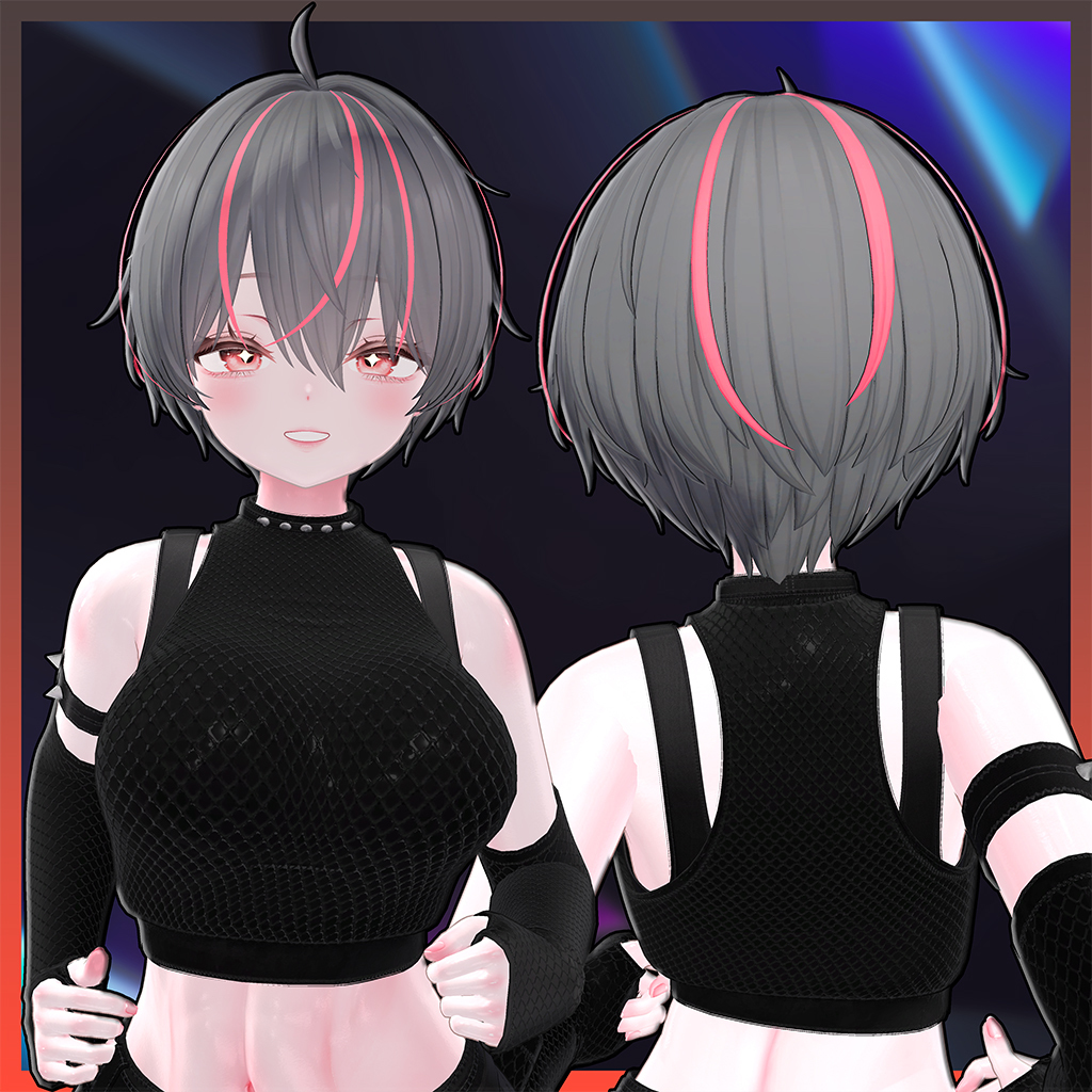 Unisex Short cut Highlights Texture 【VRC Hair Texture - 隣の店】 - StrandX ...
