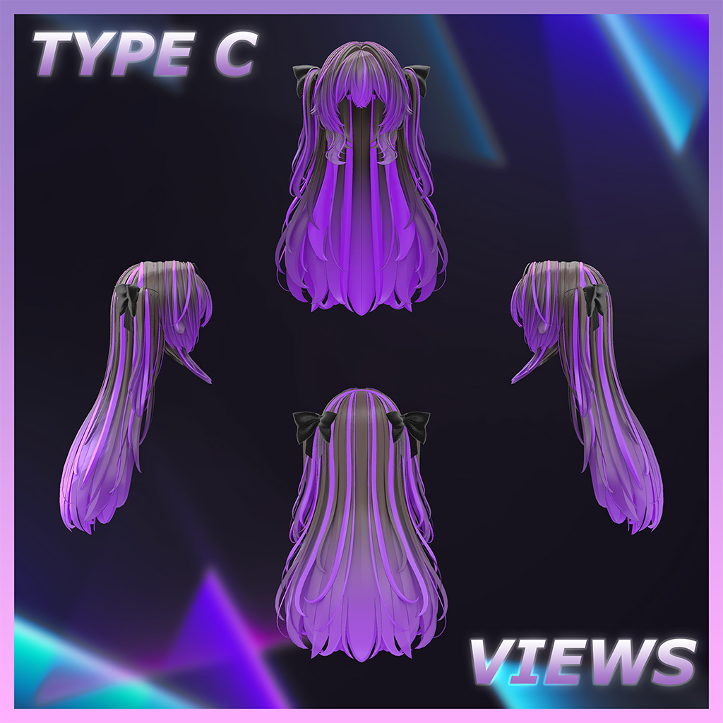 Halftwin Highlights Texture 【VRC Hair Texture - mochipun】 - StrandX - BOOTH