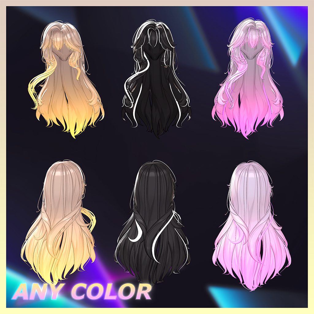 Varsity_Hair Highlights Texture 【VRC Hair Texture - LookVook】 - StrandX ...