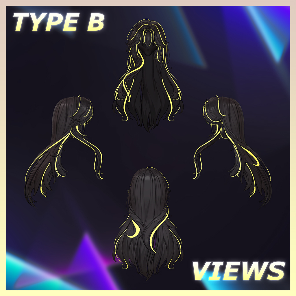 Varsity_Hair Highlights Texture 【VRC Hair Texture - LookVook】 - StrandX ...