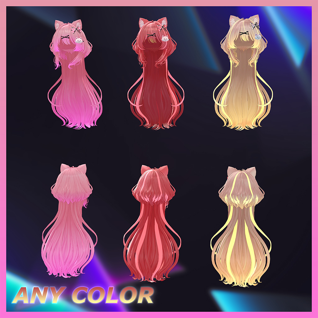 Snow Kit Hair Highlights Texture 【VRC Hair Texture - mitokumo ...