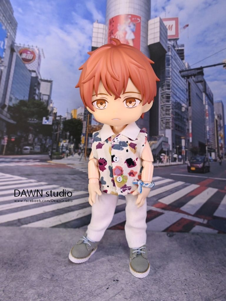 オビツ11 服 ペイント柄白襟ノースリーブシャツ - Dawn studio - BOOTH